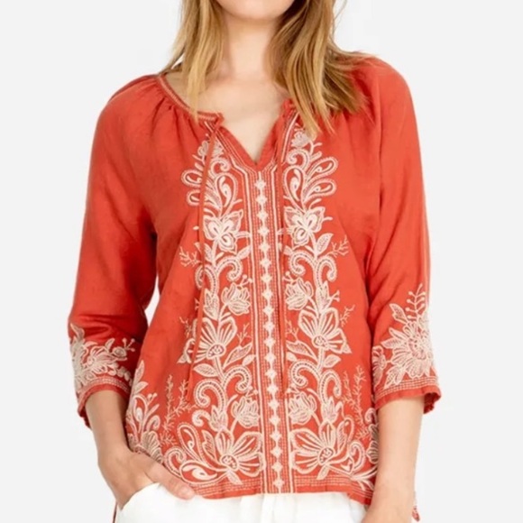 Johnny Was | Tops | Johnny Was Jewel Peasant Top | Poshmark